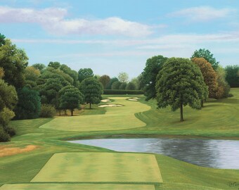 Raintree Country Club at the 9th Hole North Course Golf Painting Golf ...