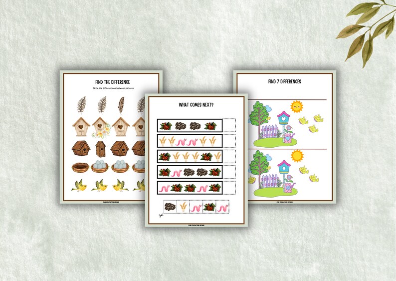 Birds Activity Bundle, Birds Printable Collection, Preschool Animal ...