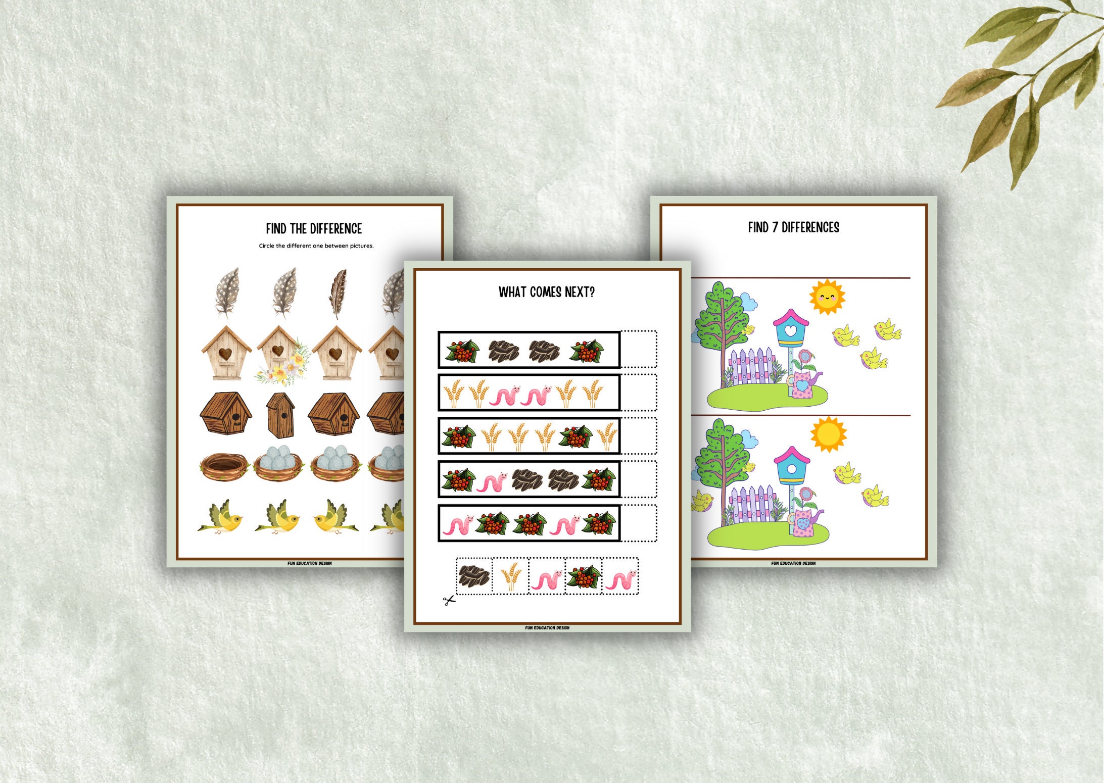 Birds Activity Bundle, Birds Printable Collection, Preschool Animal ...