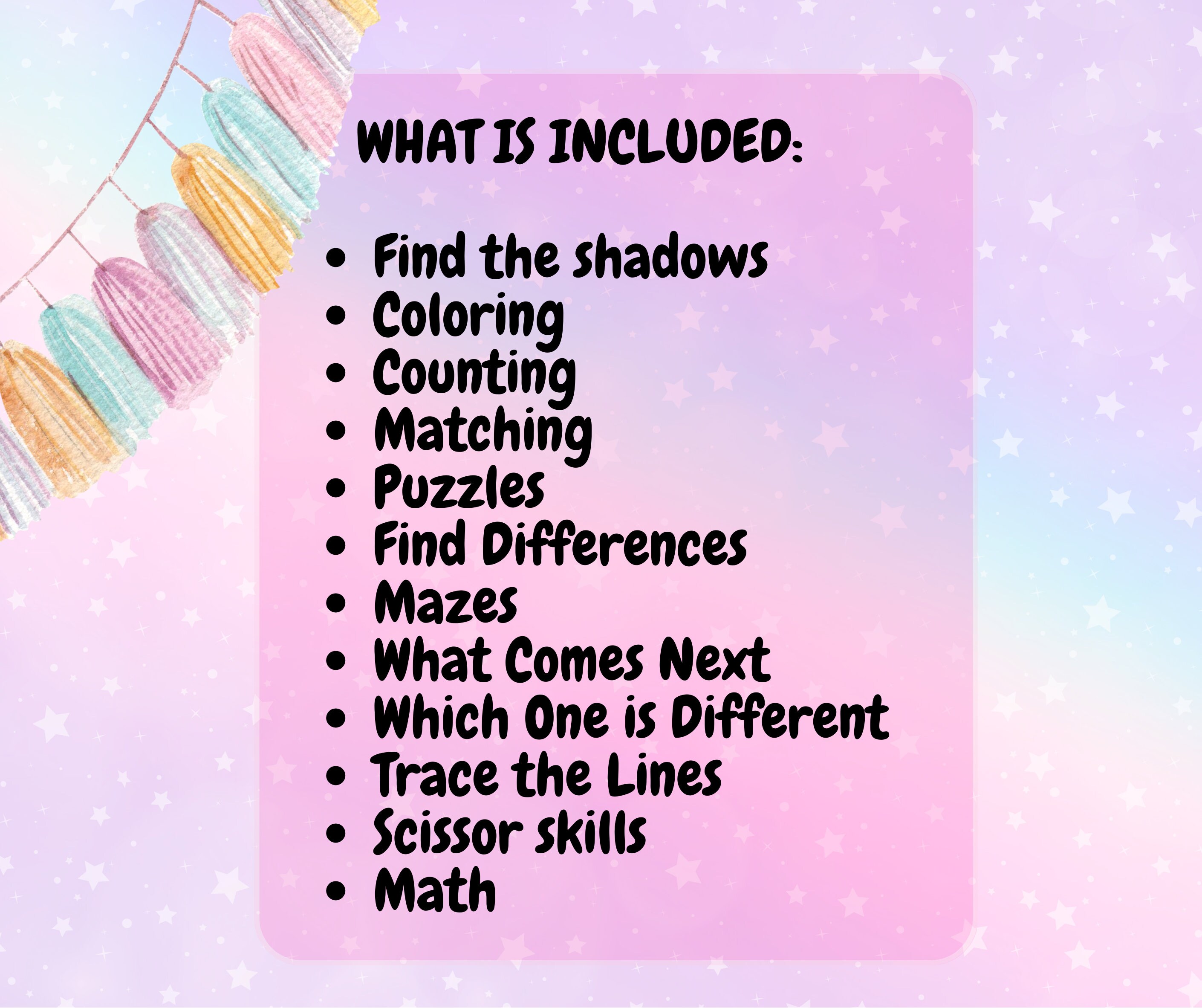 Unicorn Activity Book for Kids, Girls Unicorn Coloring Pages, Unicorn ...