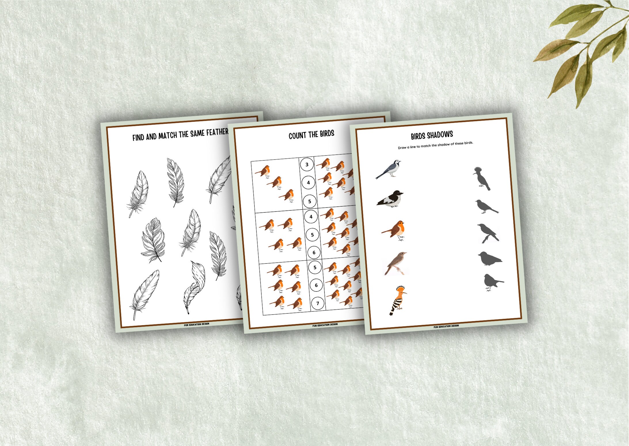 Birds Activity Bundle, Birds Printable Collection, Preschool Animal ...