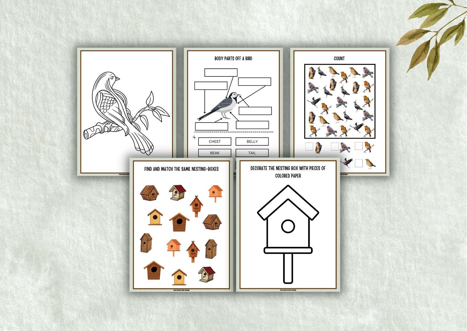Birds Activity Bundle, Birds Printable Collection, Preschool Animal ...
