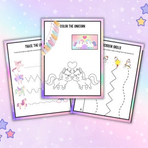 Unicorn Activity Book for Kids, Girls Unicorn Coloring Pages, Unicorn ...