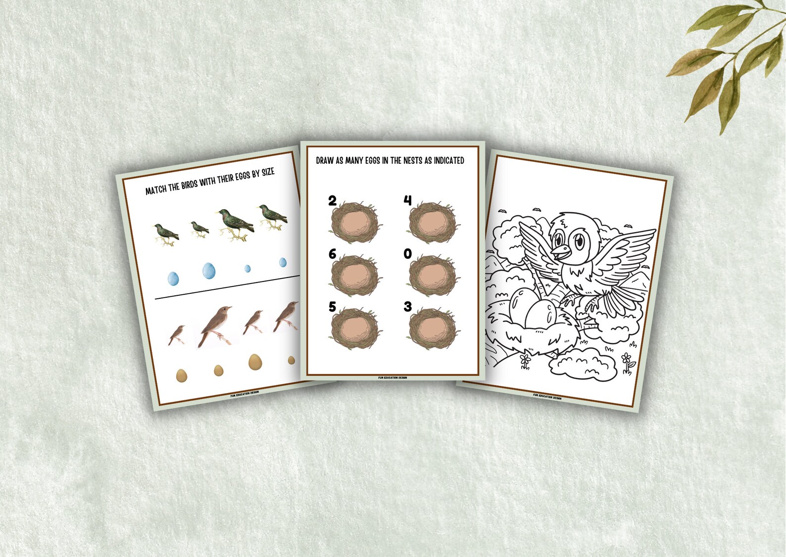 Birds Activity Bundle, Birds Printable Collection, Preschool Animal ...