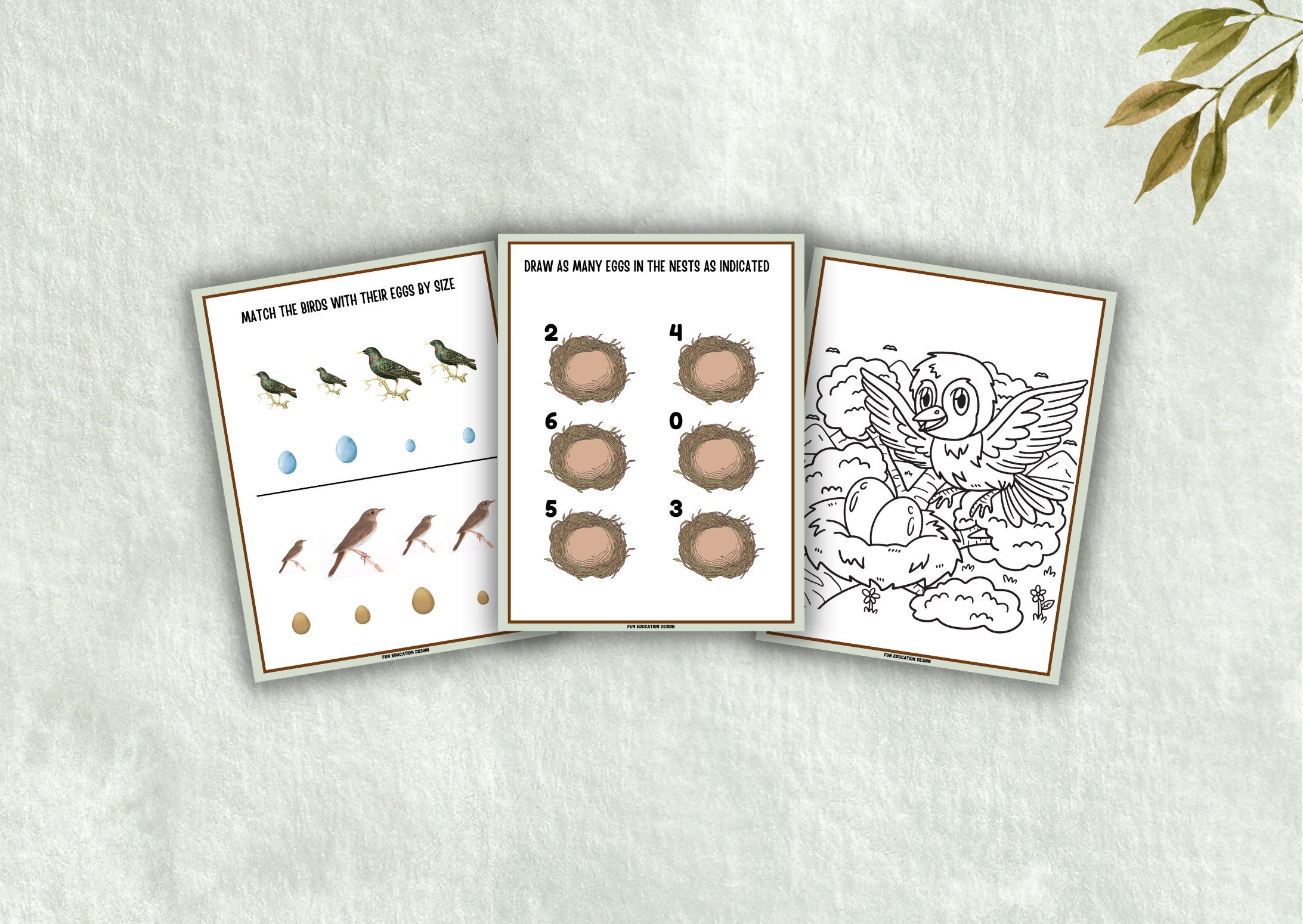 Birds Activity Bundle, Birds Printable Collection, Preschool Animal ...