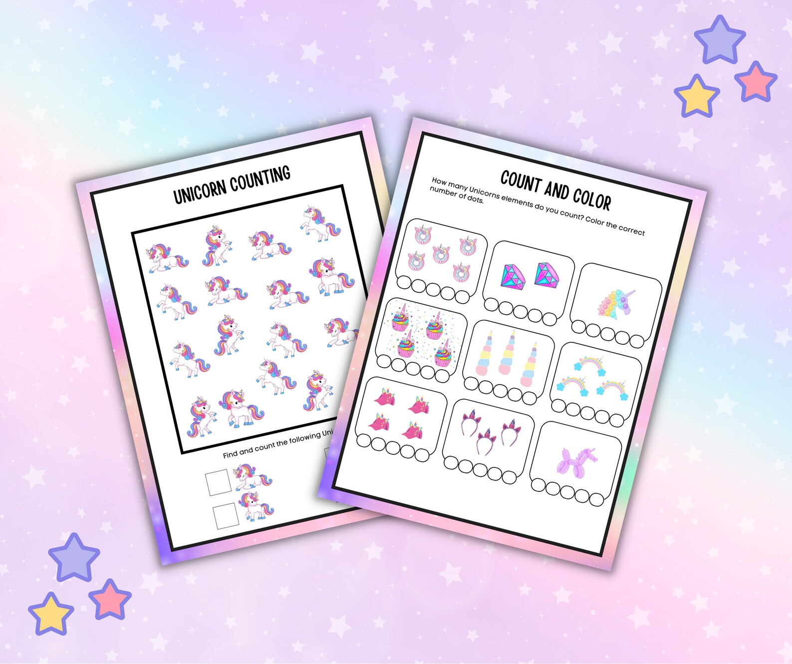 Unicorn Activity Book for Kids, Girls Unicorn Coloring Pages, Unicorn ...