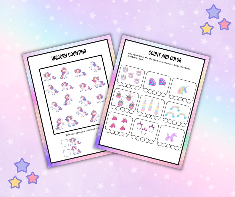 Unicorn Activity Book for Kids, Girls Unicorn Coloring Pages, Unicorn ...