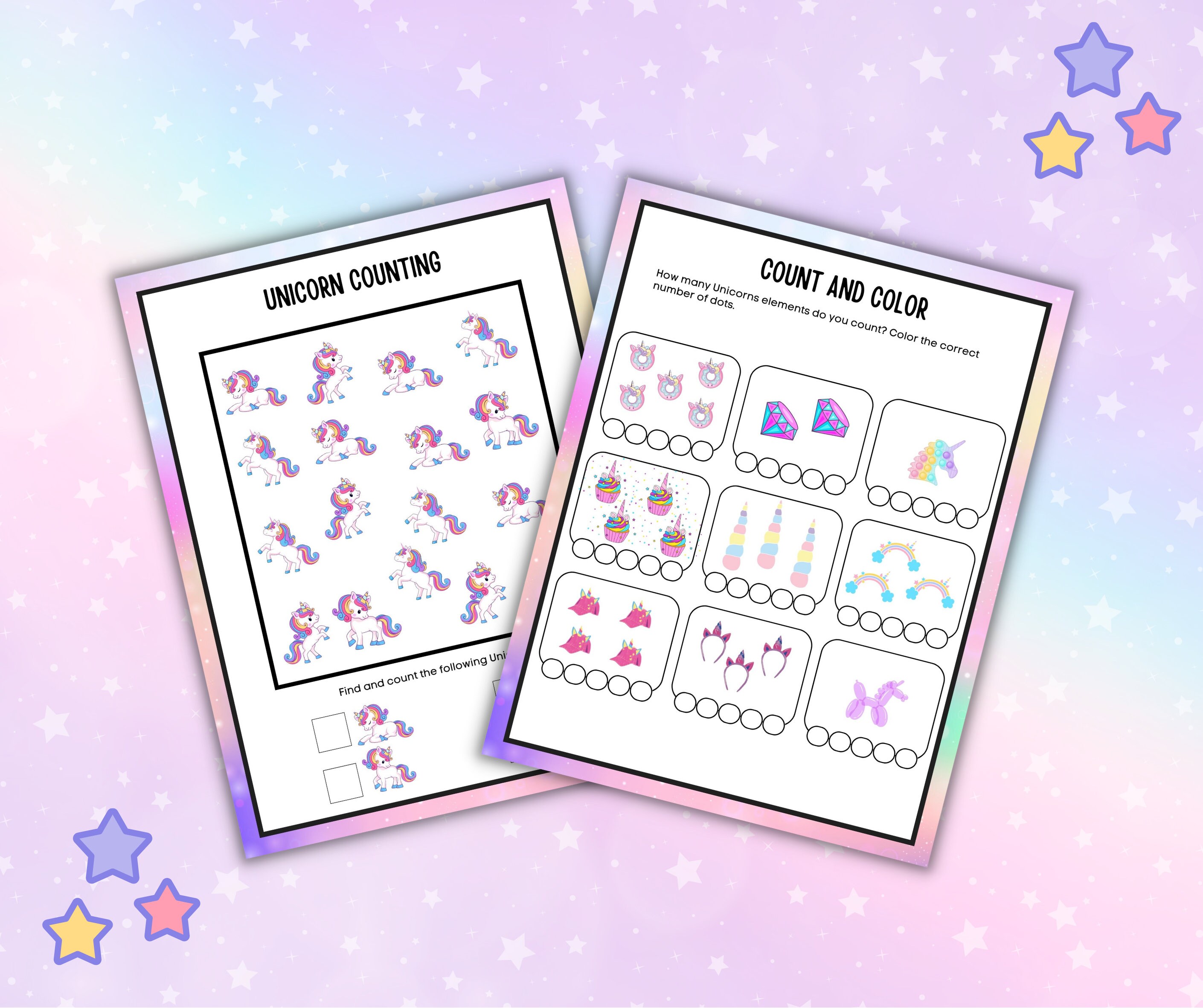 Unicorn Activity Book for Kids, Girls Unicorn Coloring Pages, Unicorn ...