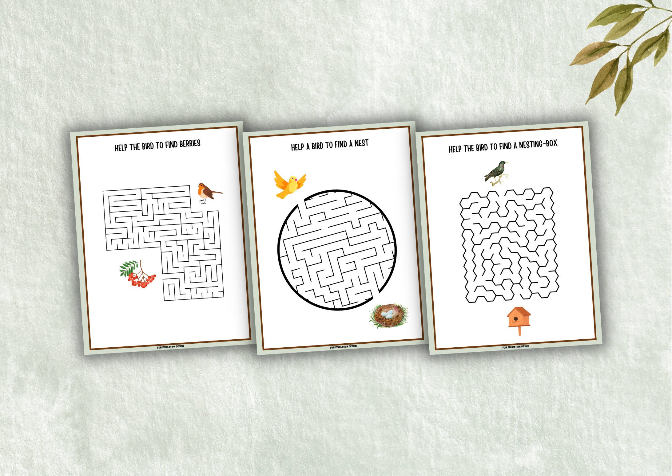 Birds Activity Bundle, Birds Printable Collection, Preschool Animal ...