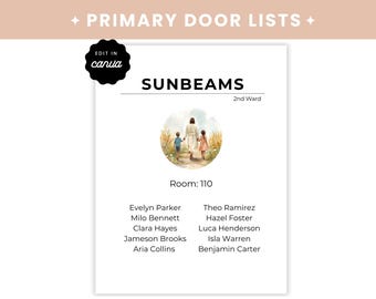 Editable Primary Class Lists | Door Signs Chair Signs Door Hangers ...