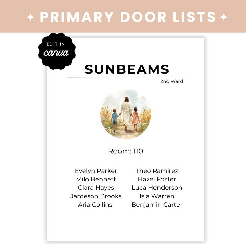2026 Lds Primary Door Signs - Etsy
