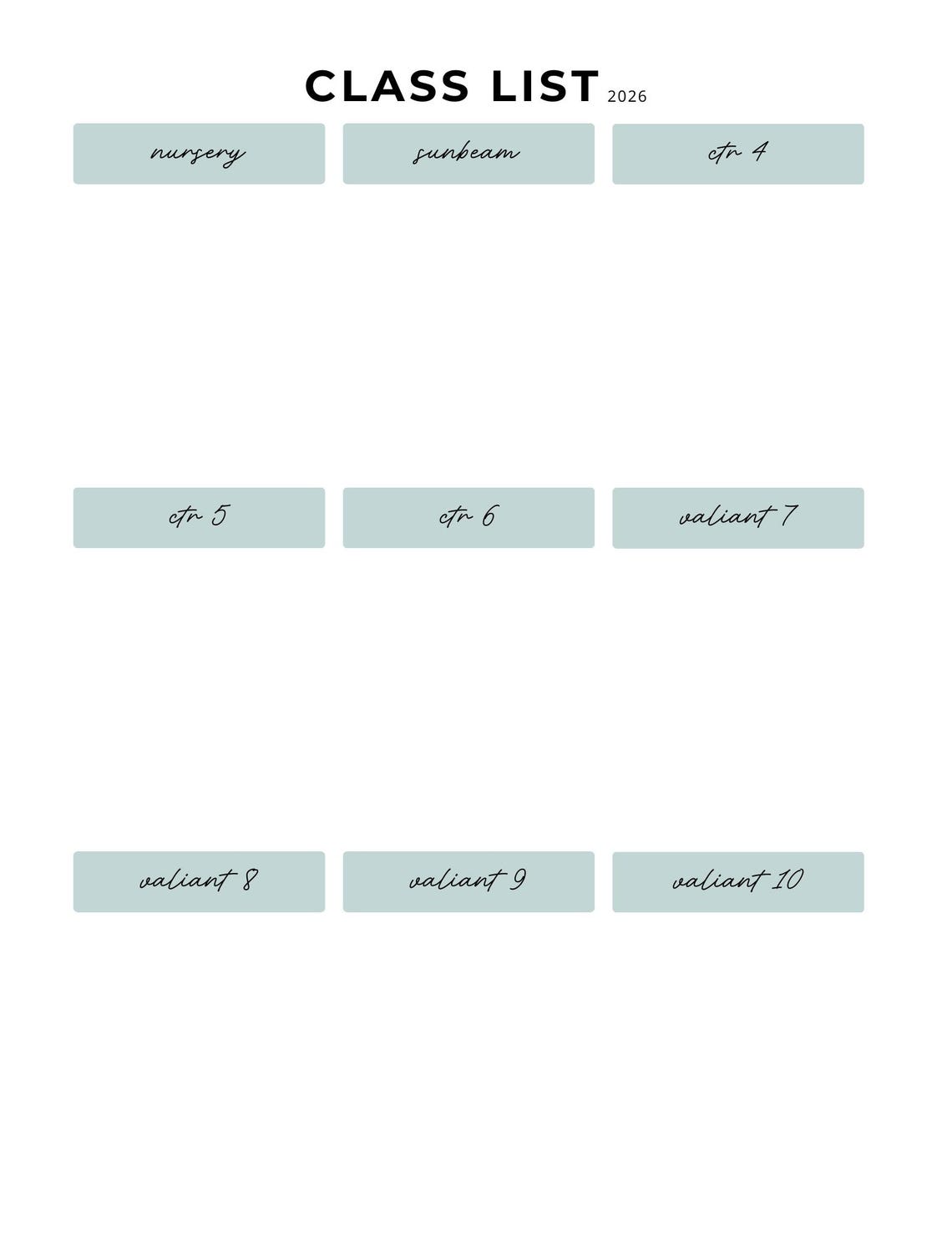 Primary Planner 2026 | LDS Primary Presidency Binder | Editable Canva ...
