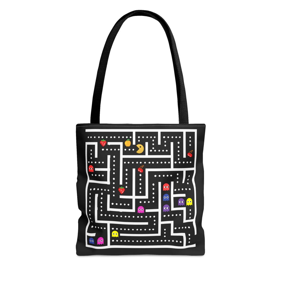 Pac-man Tote Bag | Vintage Video Game Tote | Gamer Tote Bag - Etsy