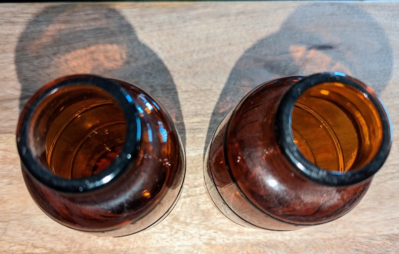 Amber Brown Glass Vintage Schmidt Draft Barrel Beer Bottles From 1960s ...