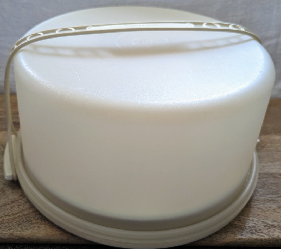 Vintage Tupperware Cake Carrier With Handle White Translucent - Etsy