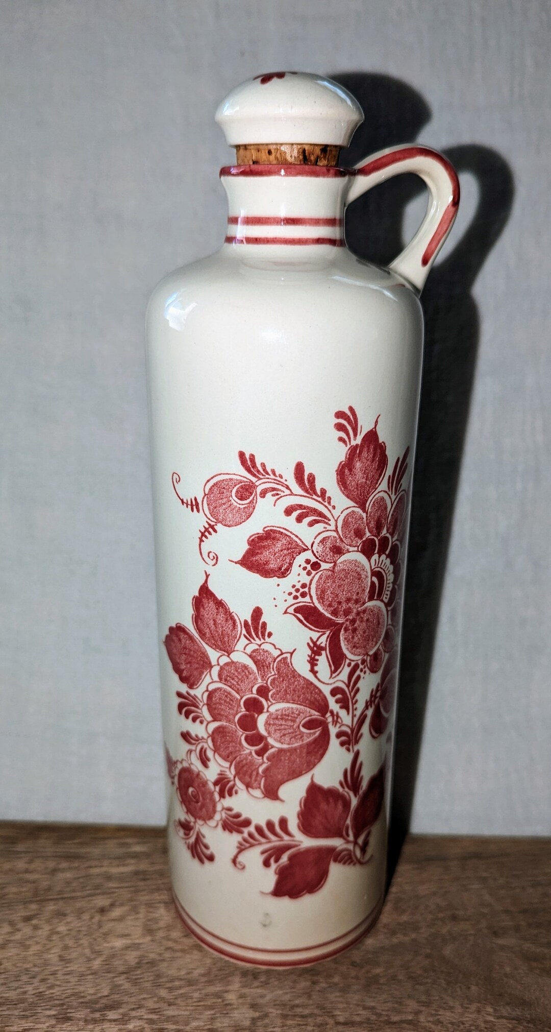 Delft Red Pottery Jug From Holland by Bols 10" Tall - Empty - Etsy