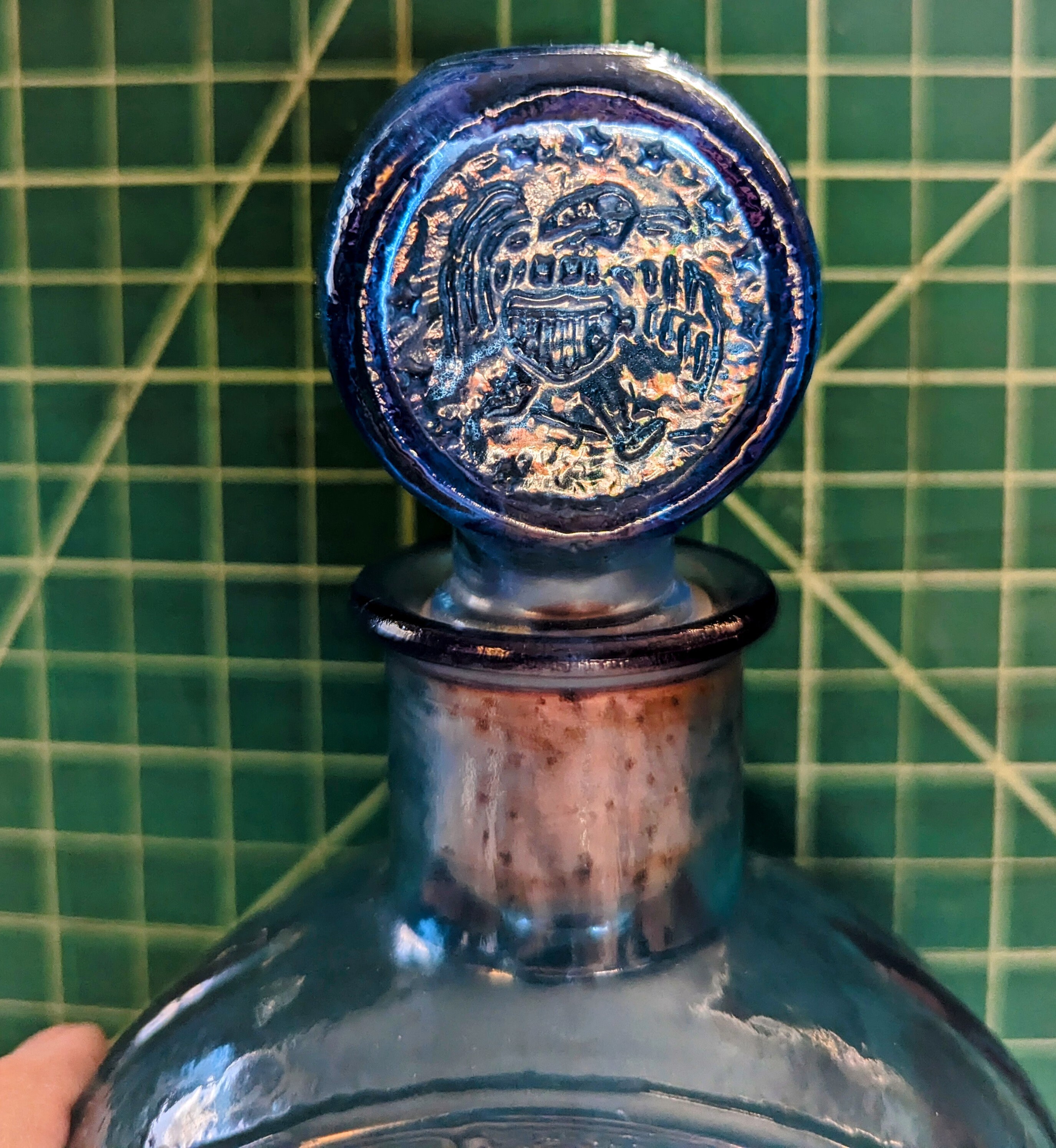 Vintage Ezra Brooks Blue Never Surrender Whiskey Decanter 1970s Etsy