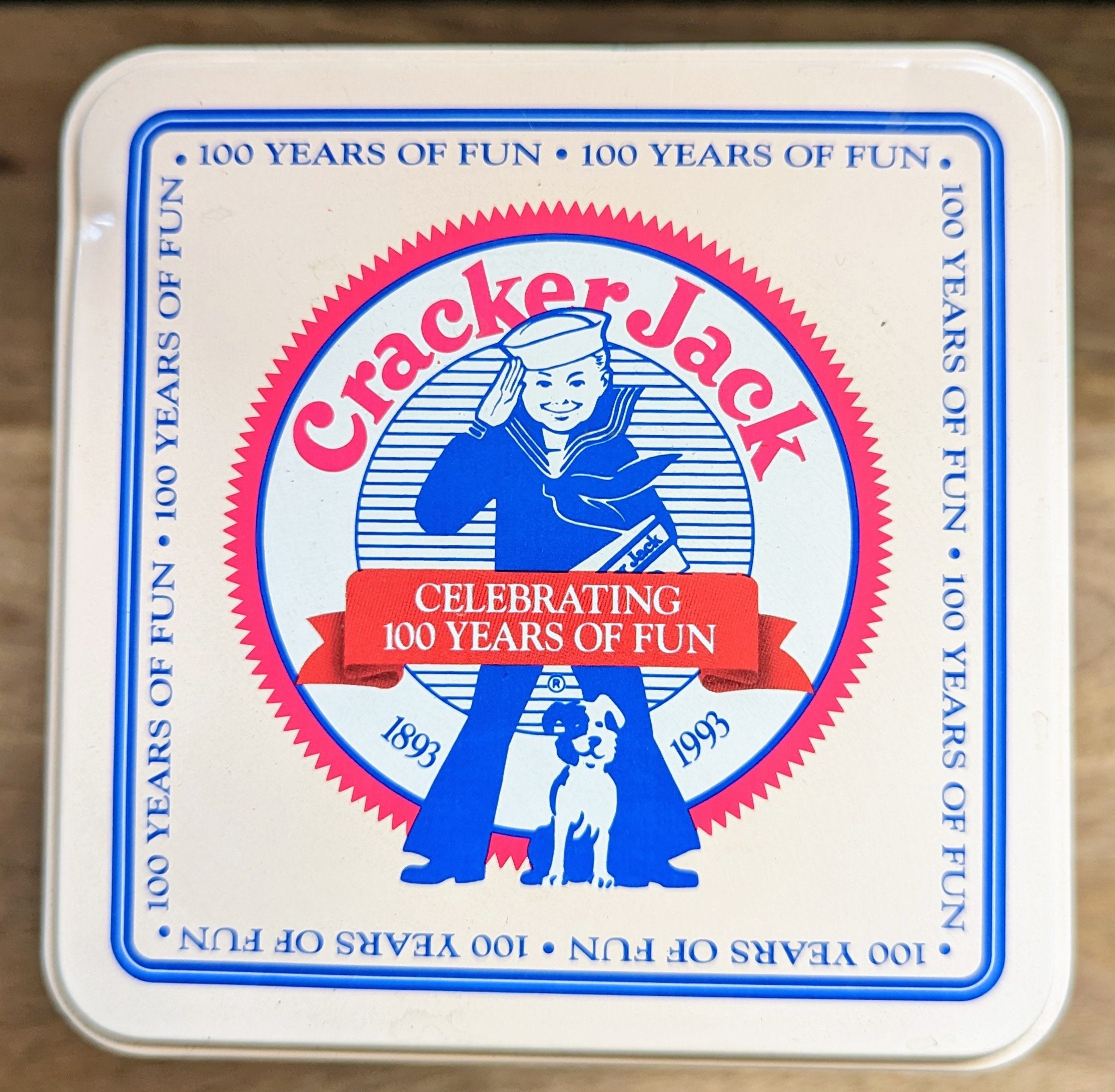 Vintage Cracker Jack 100th Anniversary Tin Depicting Vintage Americana ...