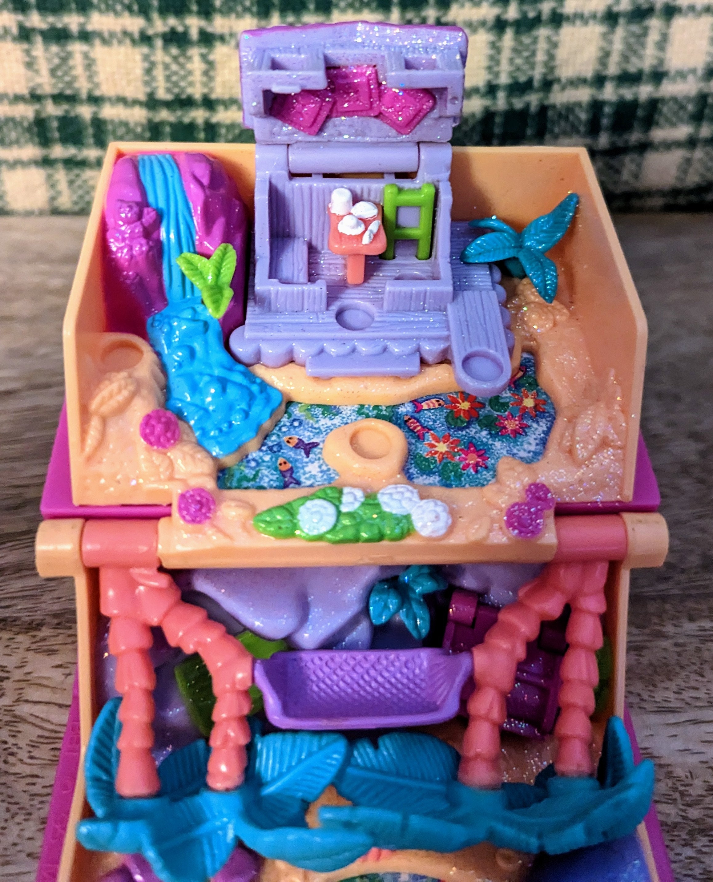 Vintage 1995 POLLY POCKET Pink Storybook Glitter Island Playset Only - Etsy