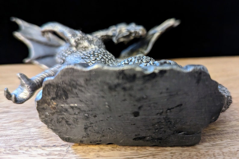 Vintage Pewter Dragon Heavy Wings Spread - Etsy