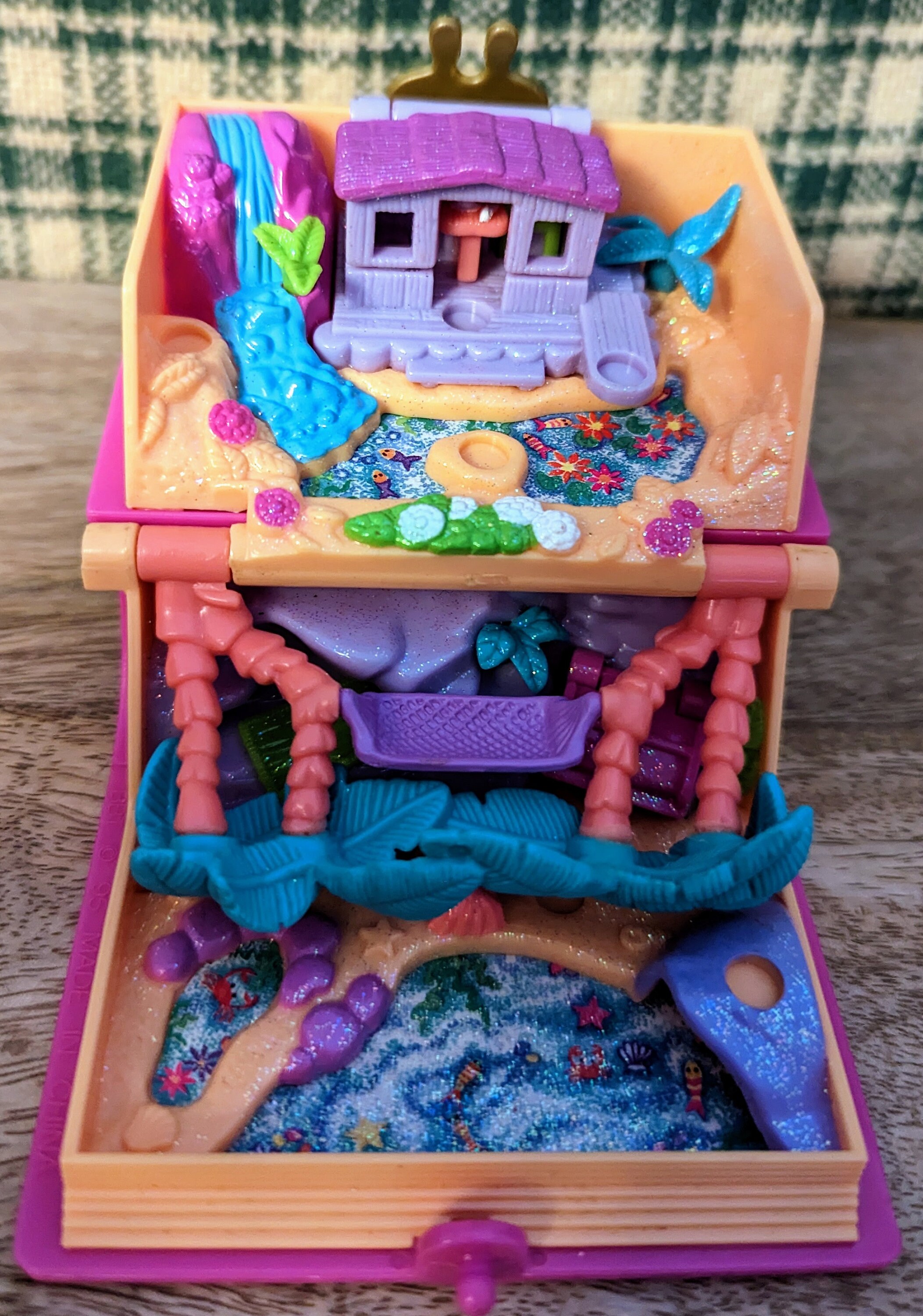 Vintage 1995 POLLY POCKET Pink Storybook Glitter Island Playset Only - Etsy