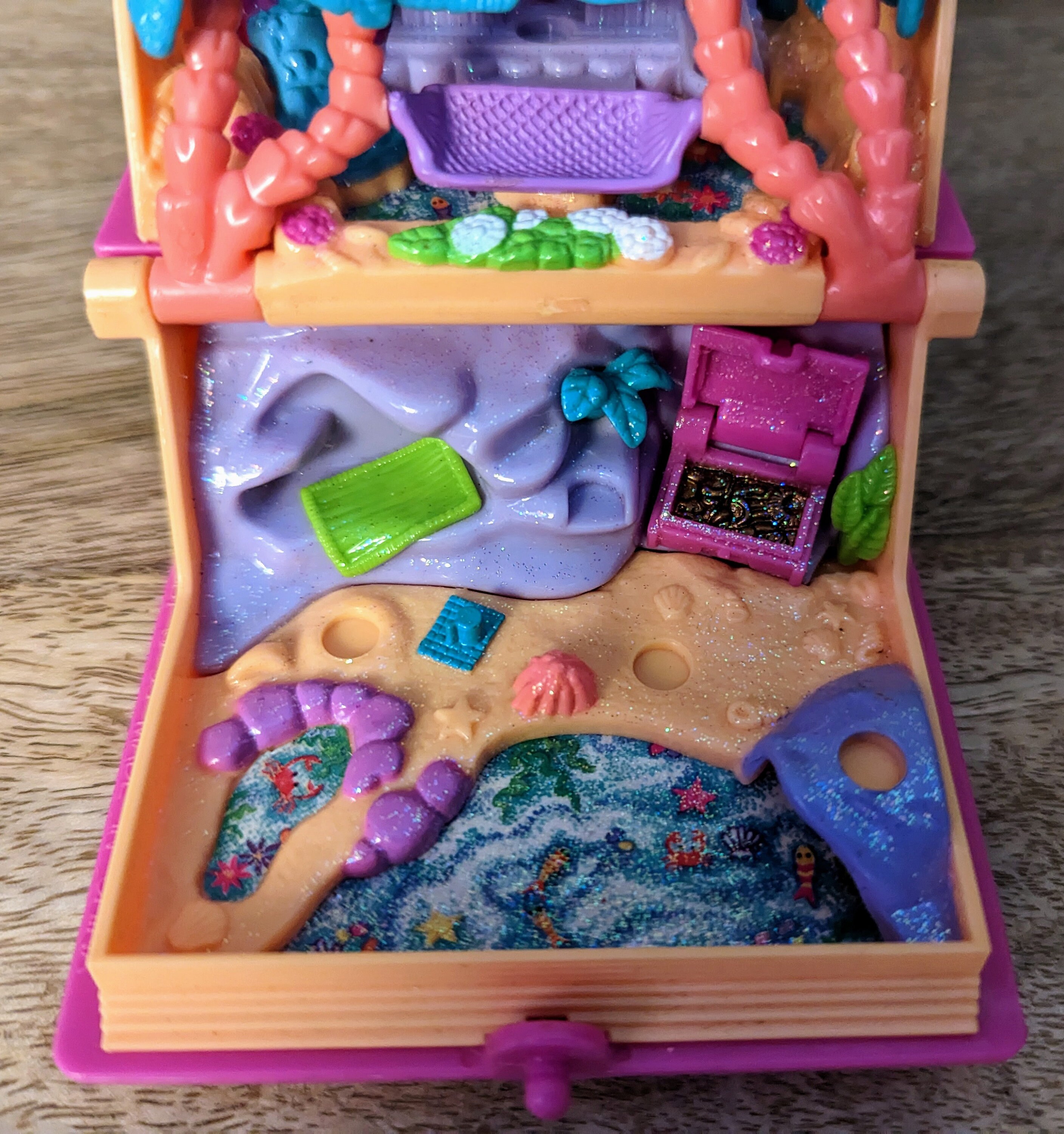 Vintage 1995 POLLY POCKET Pink Storybook Glitter Island Playset Only - Etsy