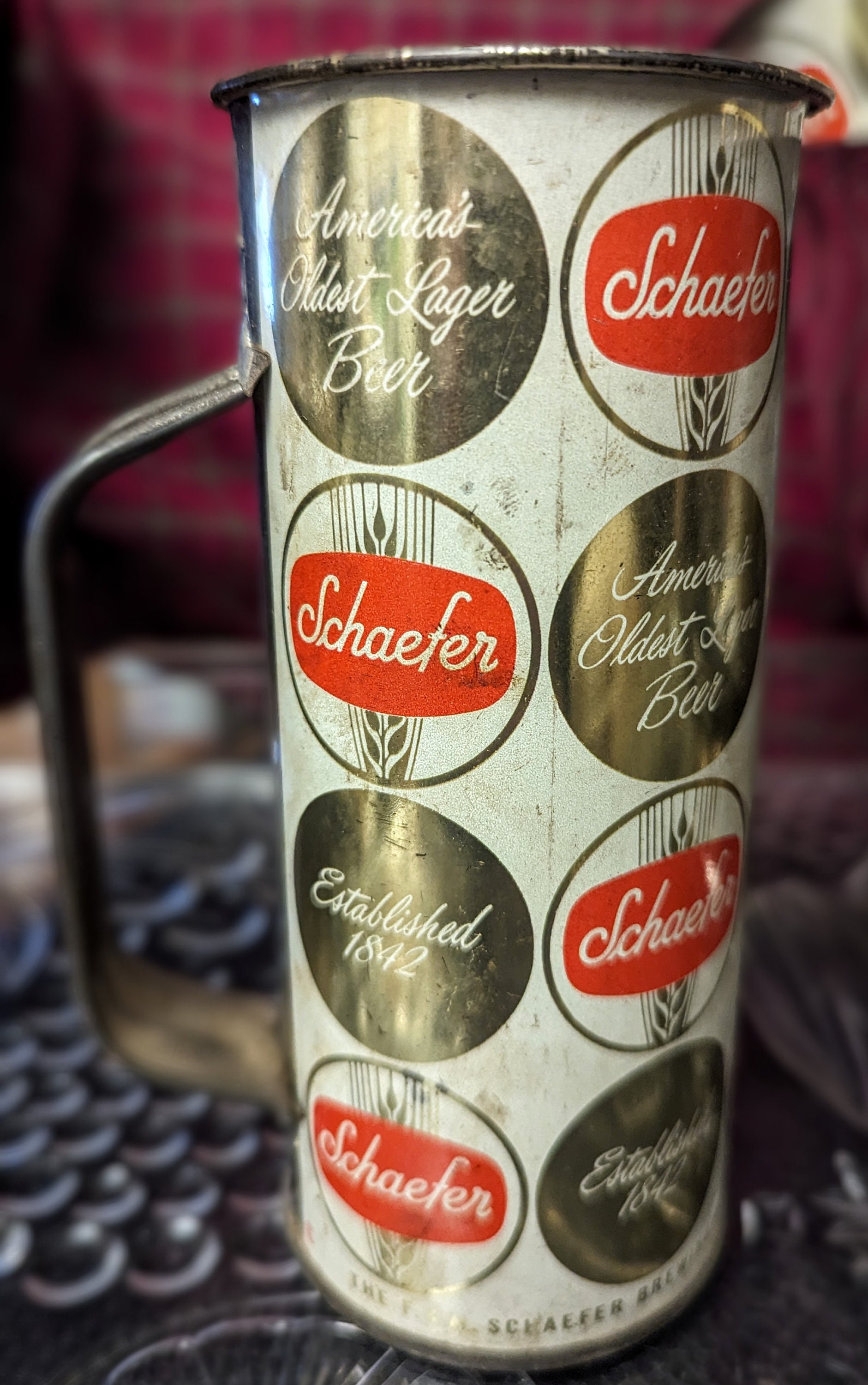 16 Oz / 1 Pint Schaefer Flat Top, - Drinking Cup - Schaefer Brewing Co ...