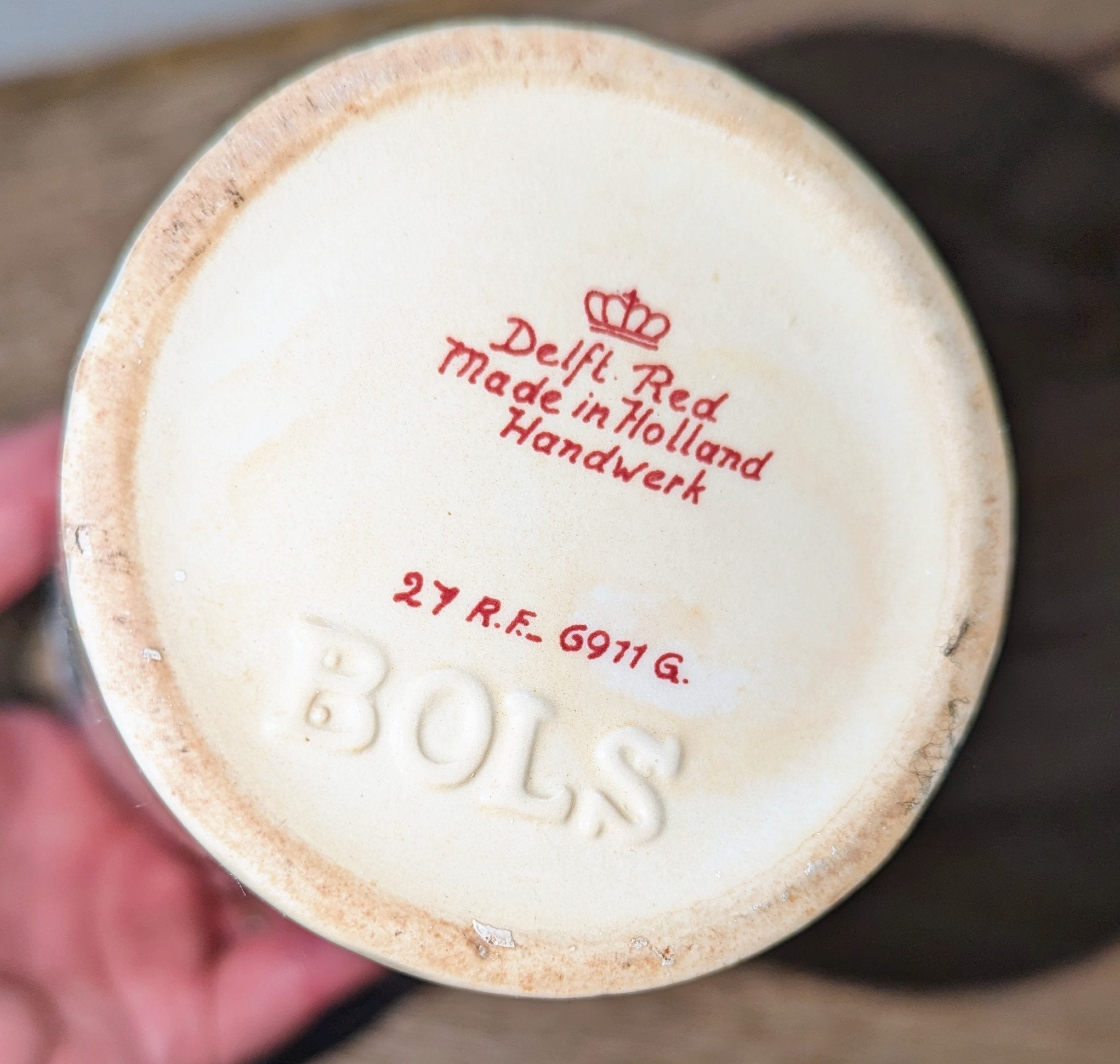 Delft Red Pottery Jug From Holland by Bols 10" Tall - Empty - Etsy