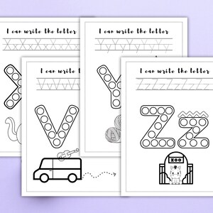 Dot Alphabet Tracing Letters Dot Marker Worksheet Upper an Lower Case ...