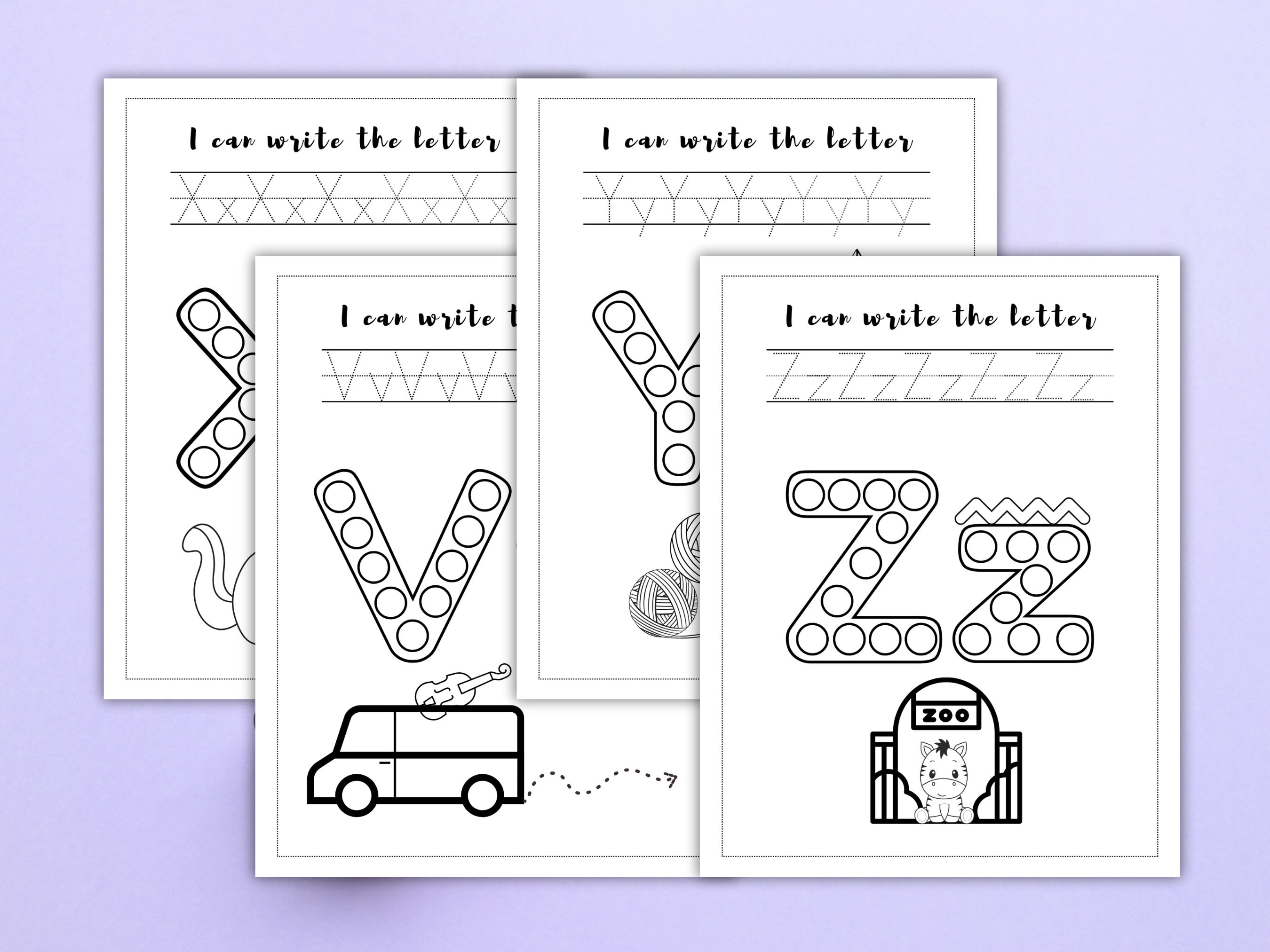 Dot Alphabet Tracing Letters Dot Marker Worksheet Upper an Lower Case ...