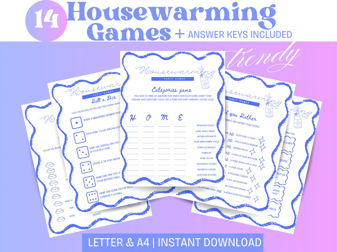 House Warming Game Housewarming Game Bundle Icebreaker Game for New ...