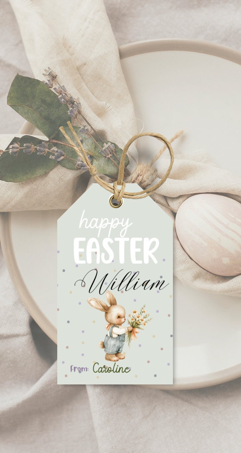 Printable Editable Easter Gift Tags for DIY Projects Customizable ...