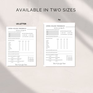 House Tour Review Form for Open House Guests Survey Template for Open ...