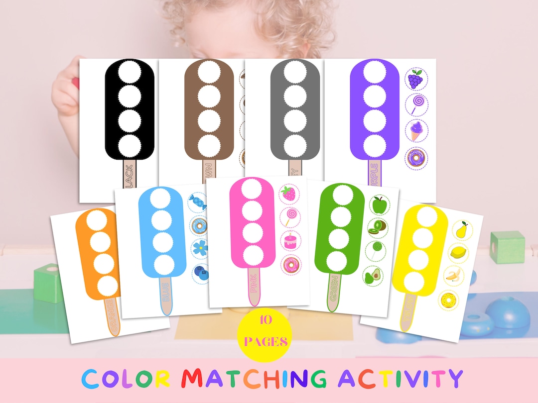 Color Matching Activity Book for Kids Color Sorting Activity Busy Book ...