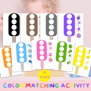 Color Matching Activity Book for Kids Color Sorting Activity Busy Book ...
