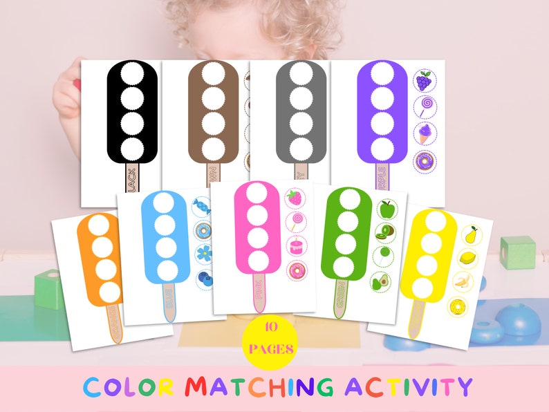Color Matching Activity Book for Kids Color Sorting Activity Busy Book ...