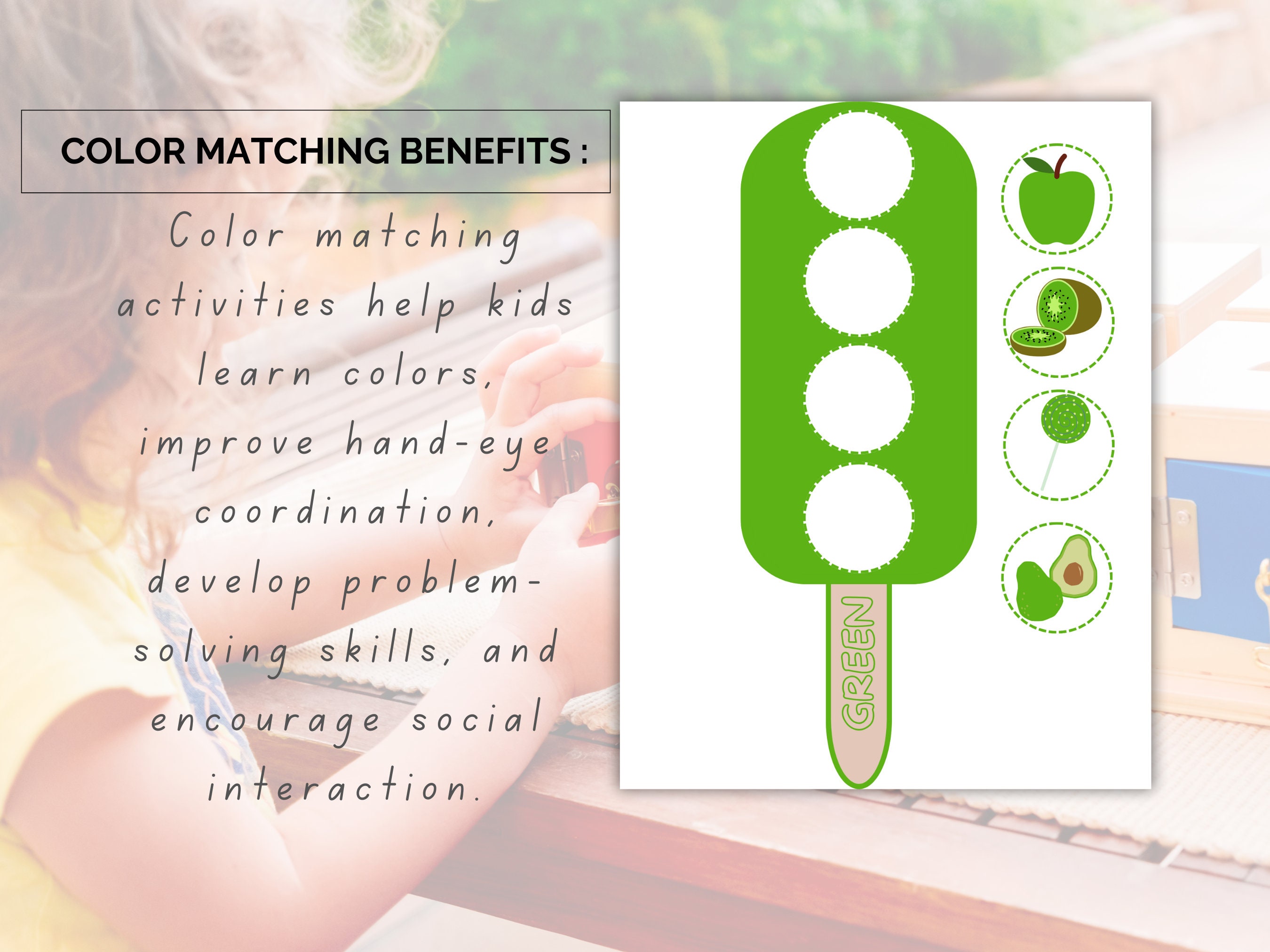 Montessori Color Activity for Learning Colors Game Interactive Color ...