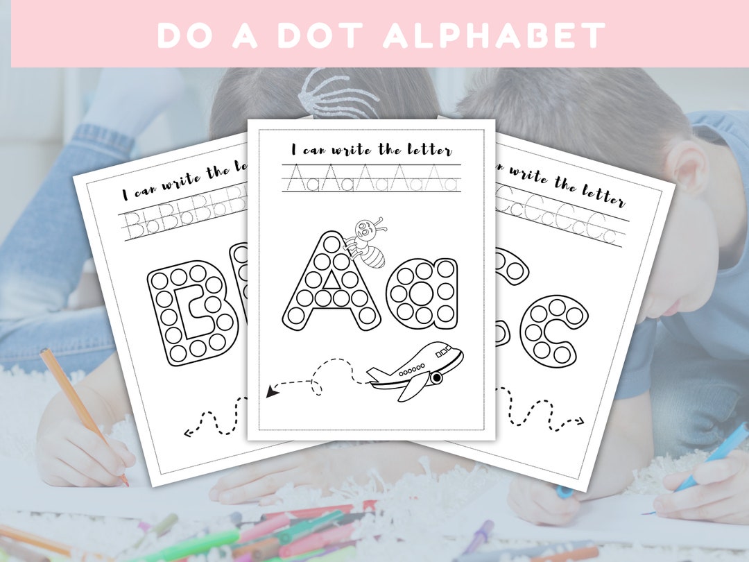 Dot Alphabet Tracing Letters Dot Marker Worksheet Upper an Lower Case ...