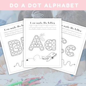 Dot Alphabet Tracing Letters Dot Marker Worksheet Upper an Lower Case ...