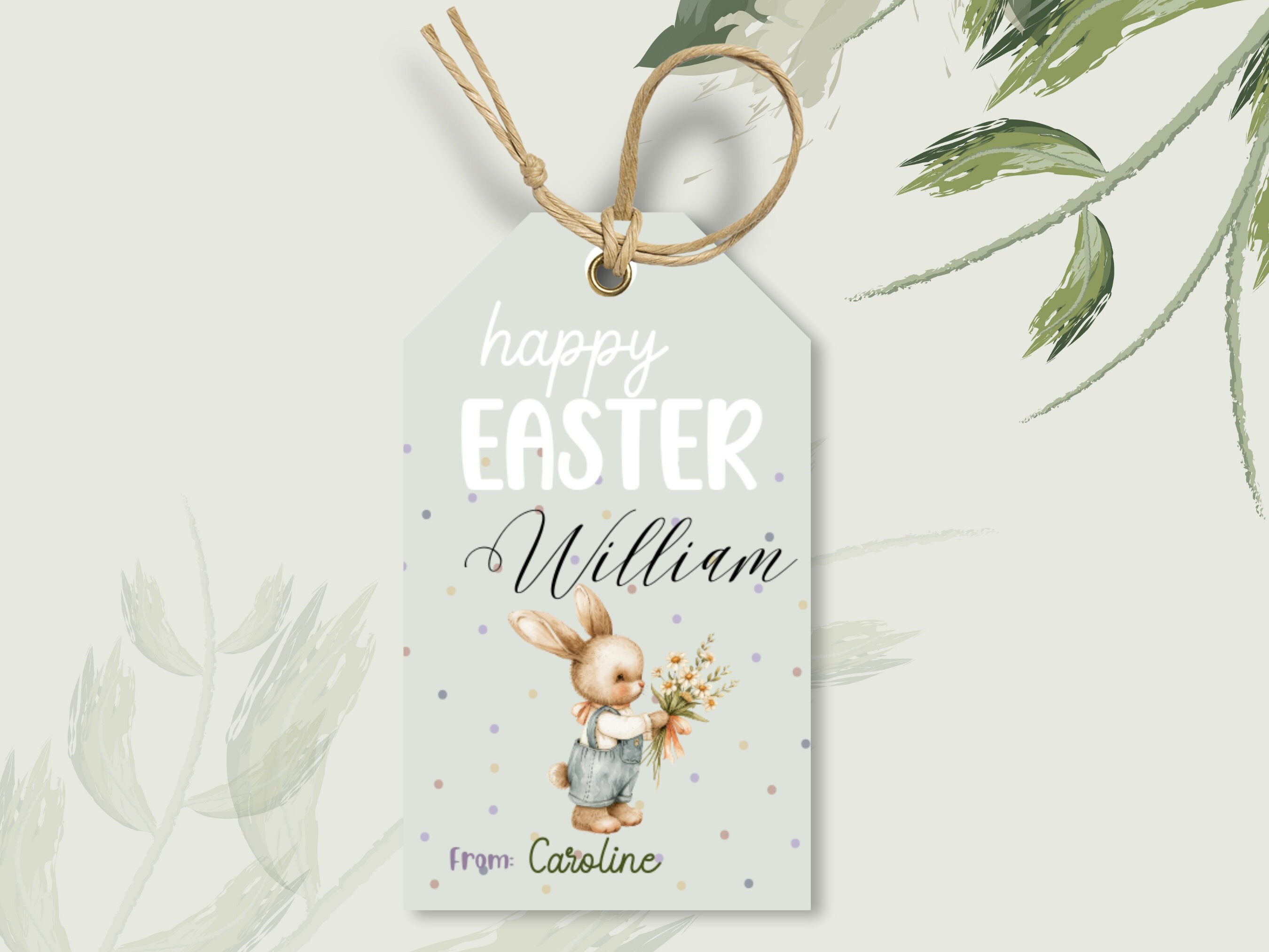 Printable Editable Easter Gift Tags for DIY Projects Customizable ...