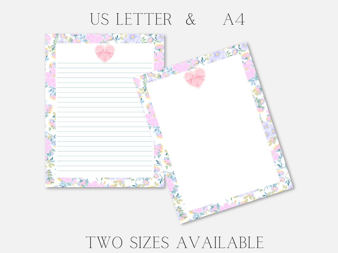 Stationary Printable Stationary Letter Writing Lined Paper Printable ...