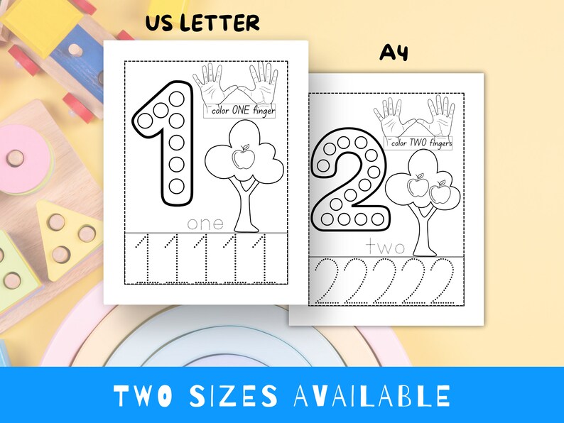 Number Tracing Math Worksheets Counting Practice Preschool Math ...