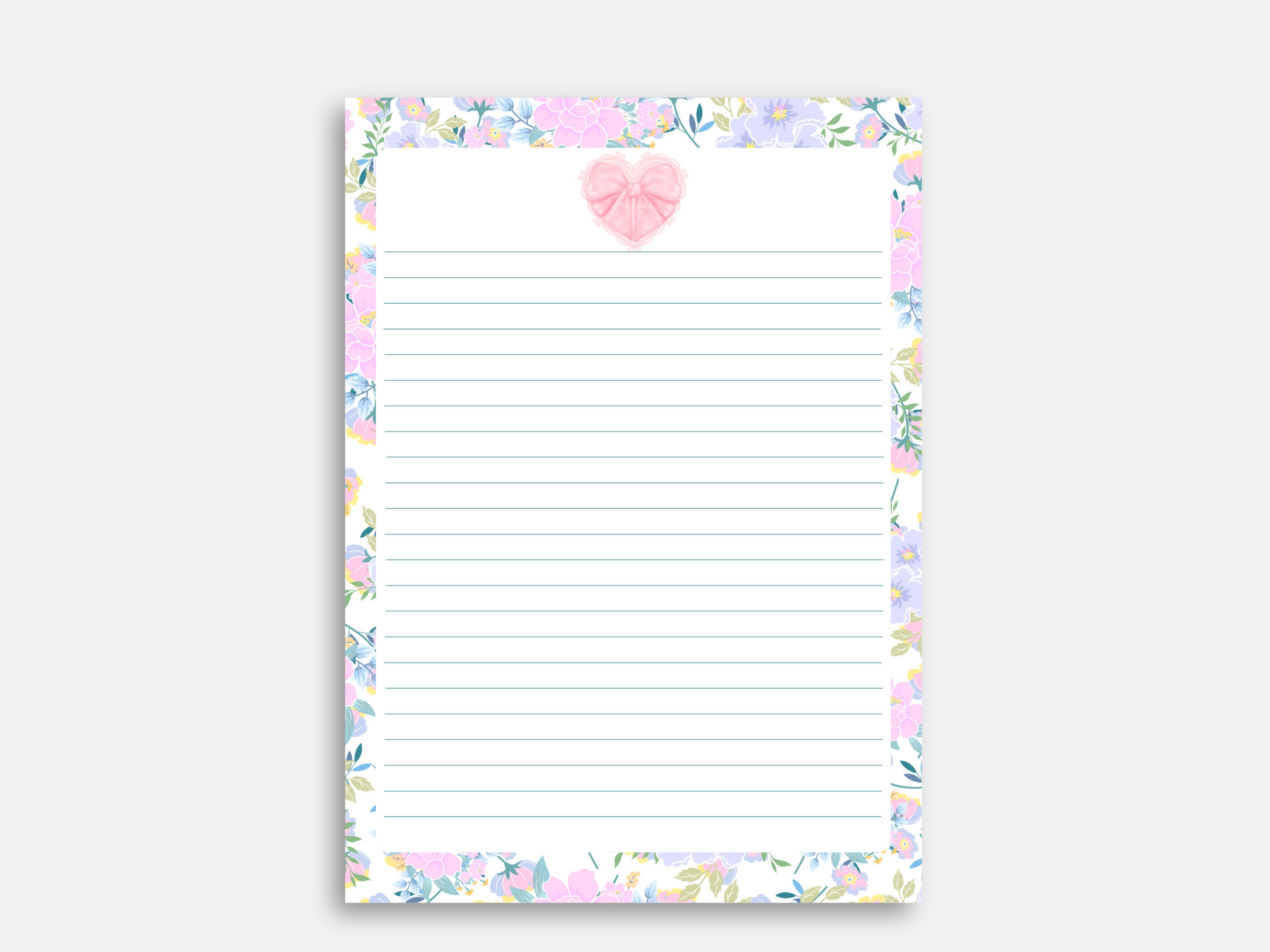 Stationary Printable Stationary Letter Writing Lined Paper Printable ...