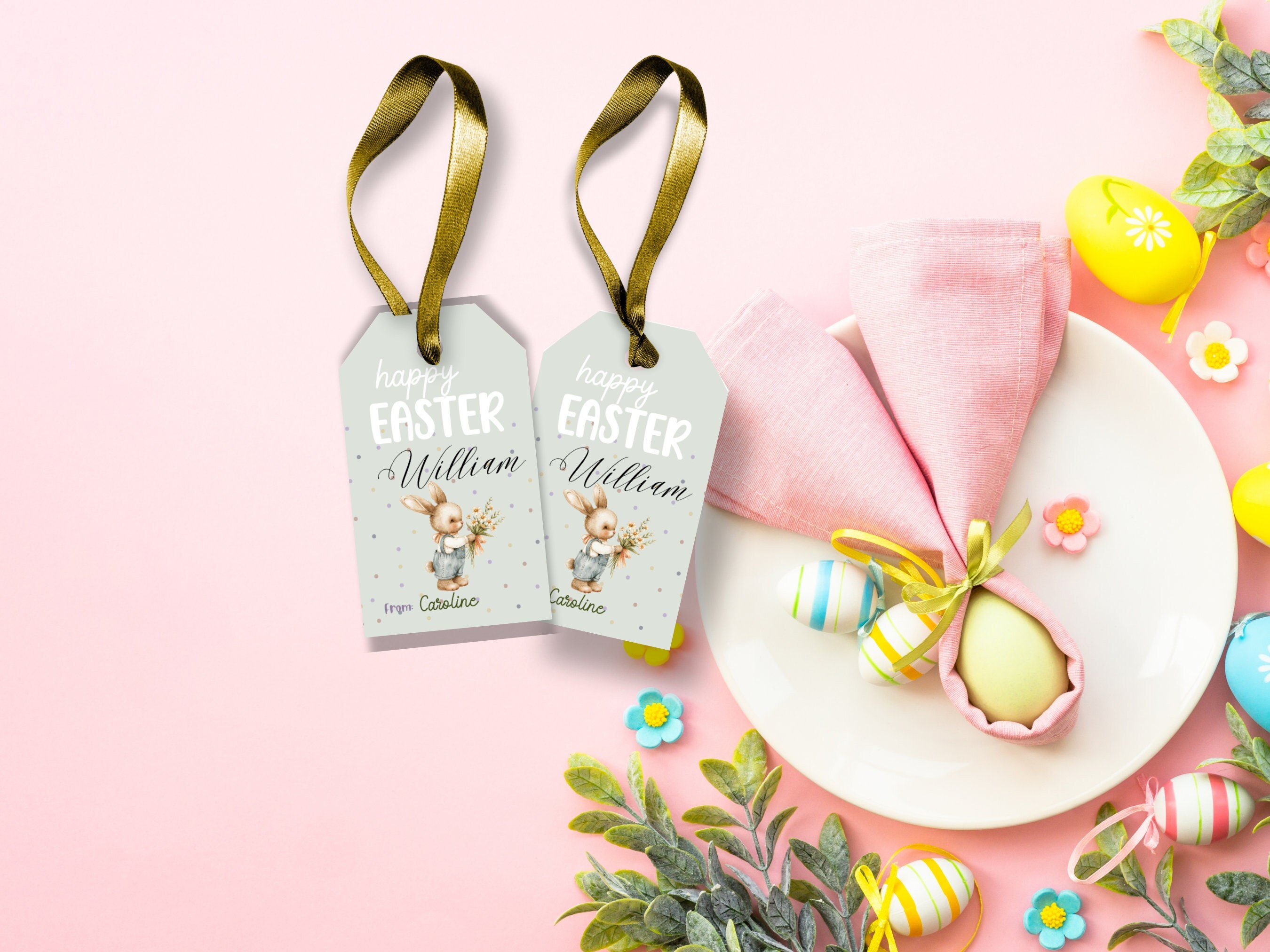 Printable Editable Easter Gift Tags for DIY Projects Customizable ...