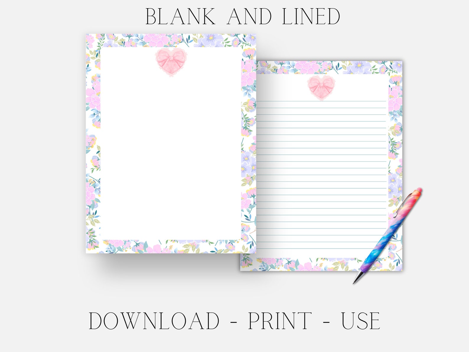 Stationary Printable Stationary Letter Writing Lined Paper Printable ...
