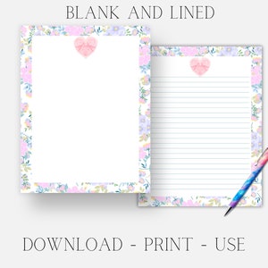 Stationary Printable Stationary Letter Writing Lined Paper Printable ...