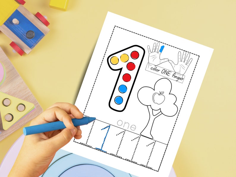 Number Tracing Math Worksheets Counting Practice Preschool Math ...