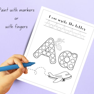 Dot Alphabet Tracing Letters Dot Marker Worksheet Upper an Lower Case ...