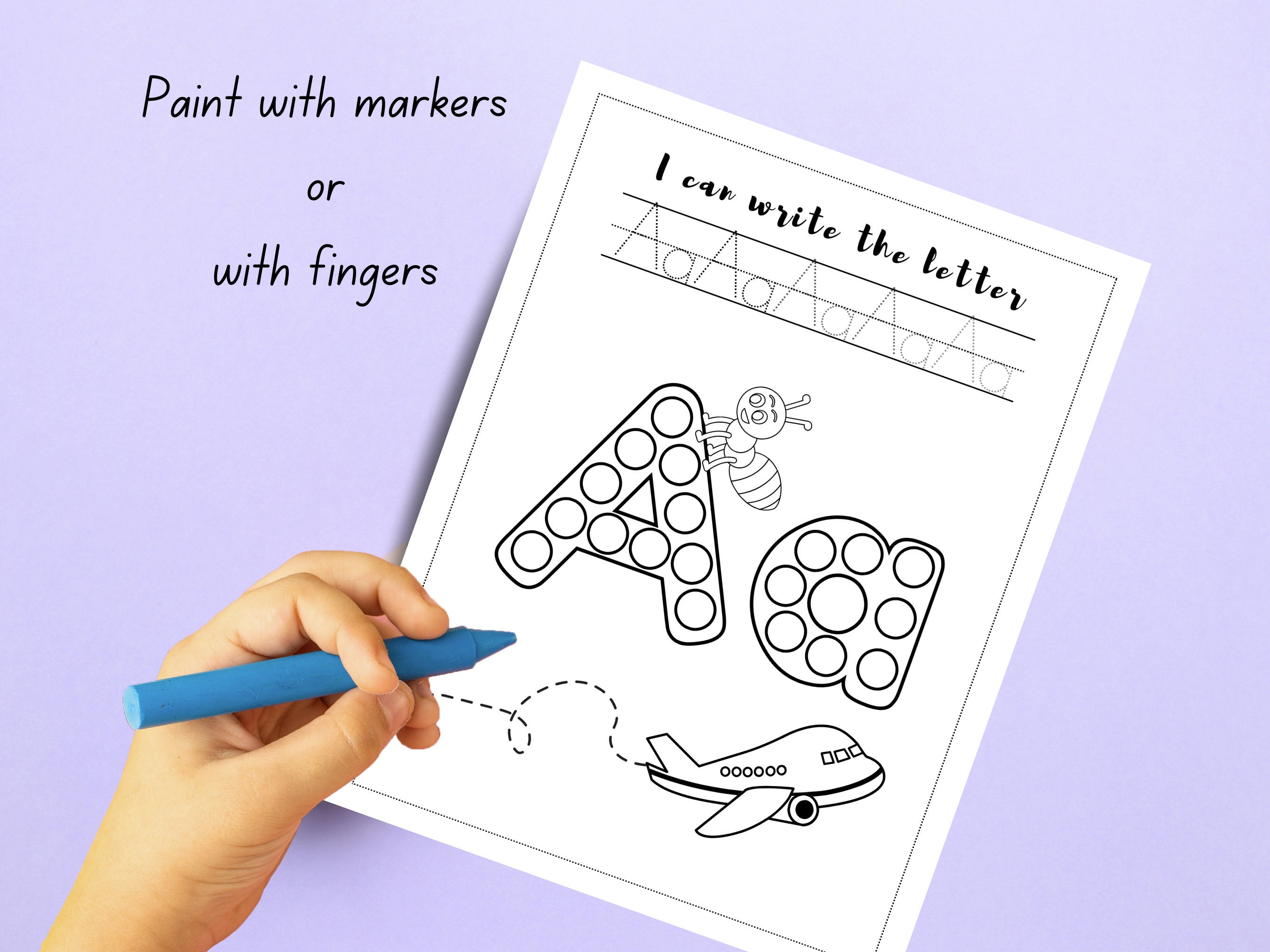 Dot Alphabet Tracing Letters Dot Marker Worksheet Upper an Lower Case ...