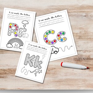Dot Alphabet Tracing Letters Dot Marker Worksheet Upper an Lower Case ...